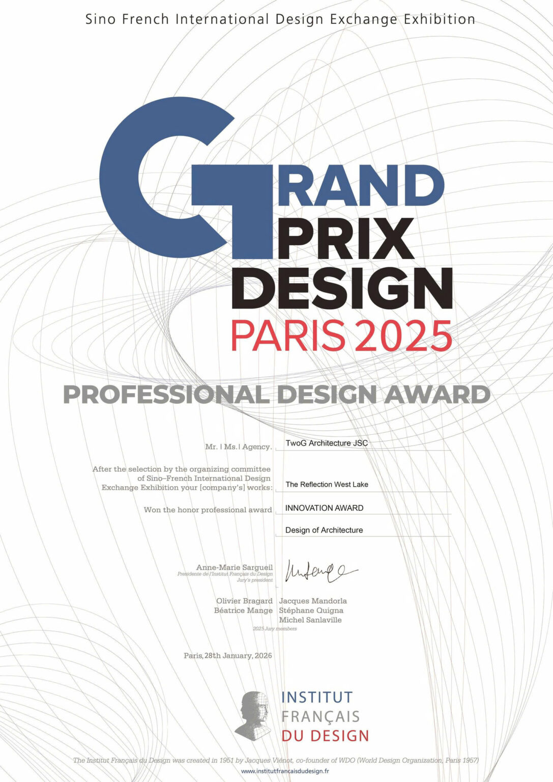 The Reflection Westlake vinh danh tại Grand Prix Design Paris 2025 ...